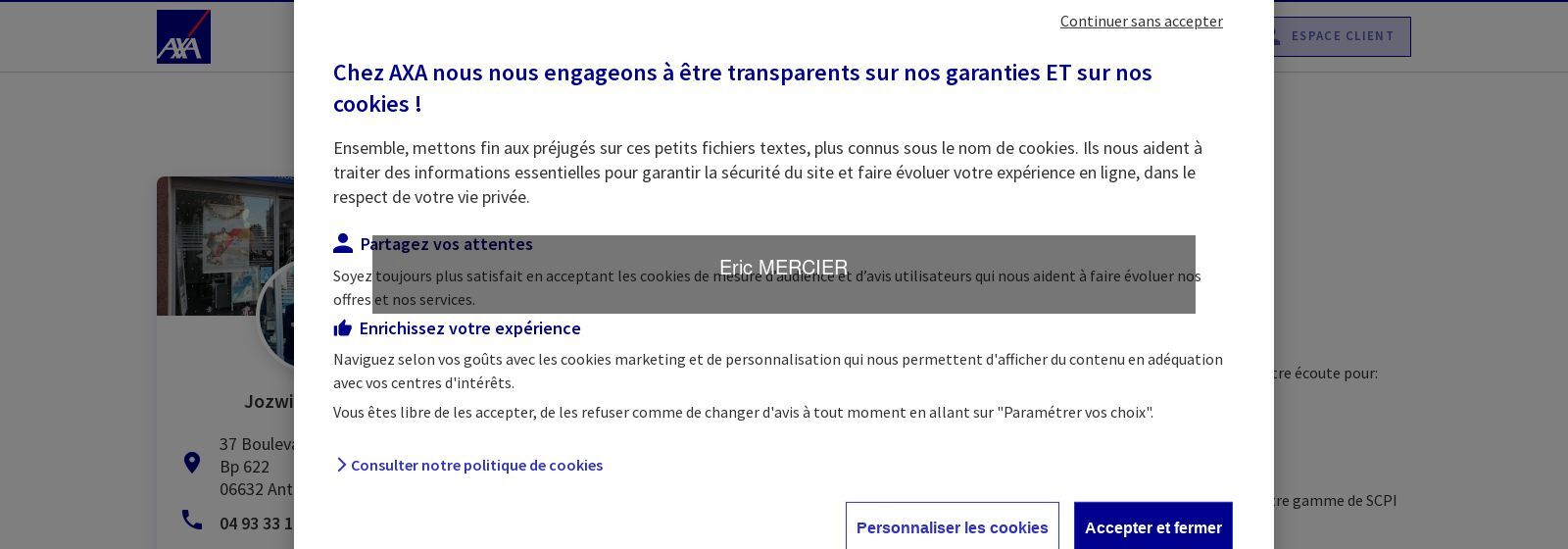L agence AXA Antibes Jozwicki Mercier Est Une Agence Bancaire Et D